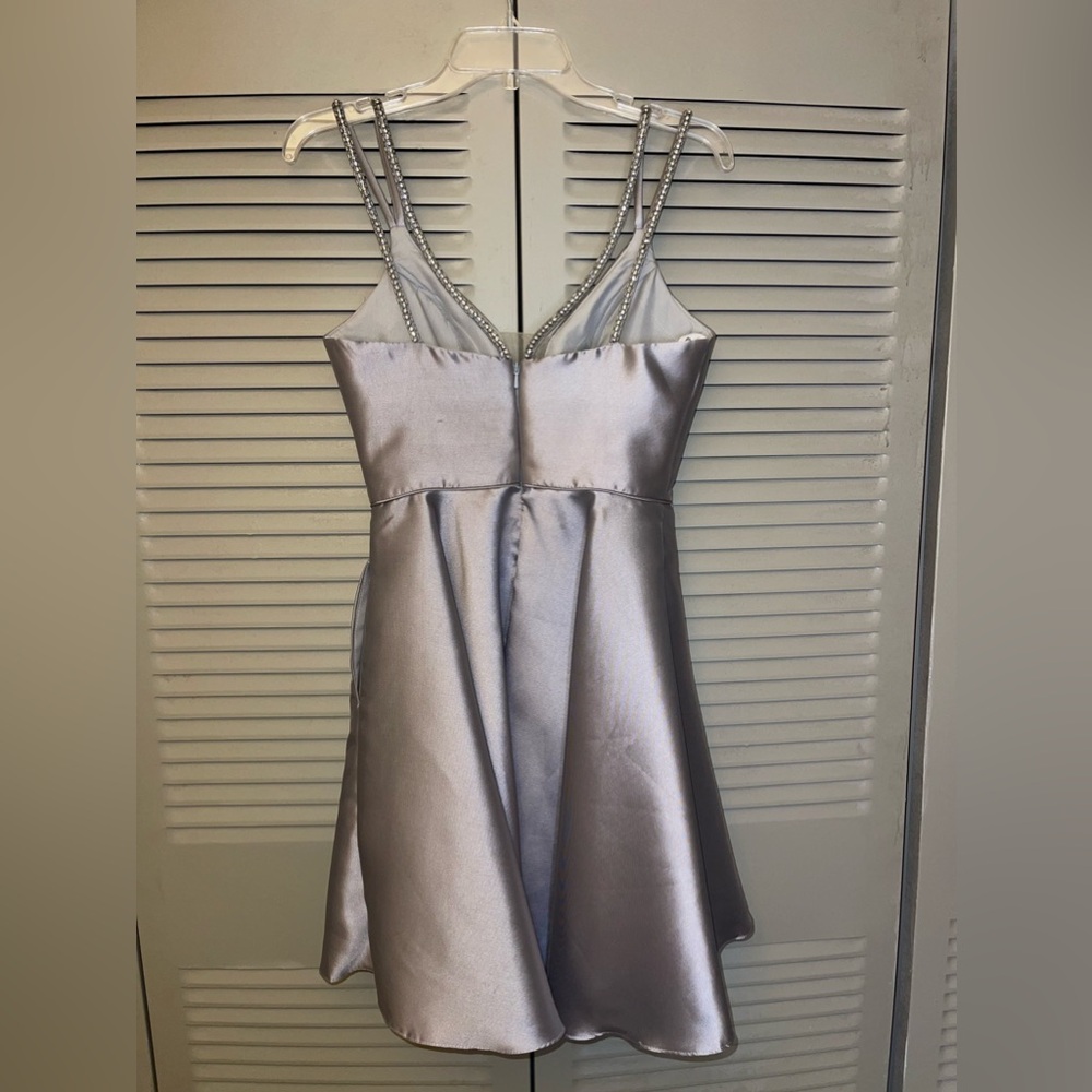 Alice Paris Prom / Formal Grey / Silver Crystal Dress - Gem